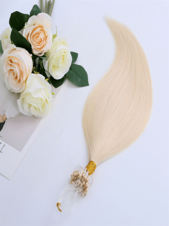 Micro Loop Hair Extensions Best Quality Cuticle Hair Double Drawn Light ...