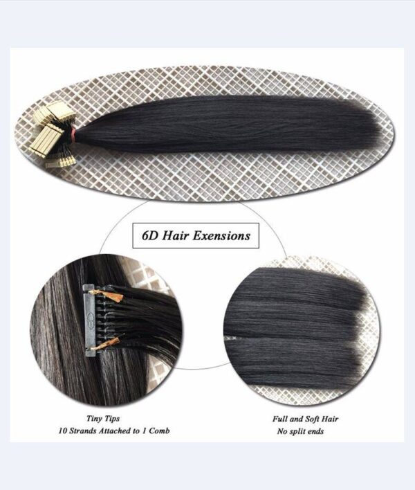 6D hair extensions 2025 new products high quality double drawn dark ...