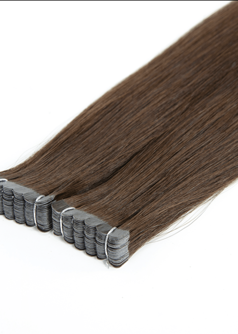 Mini Tape Hair Extensions Best Quality Cuticle Hair Double Drawn Dark ...