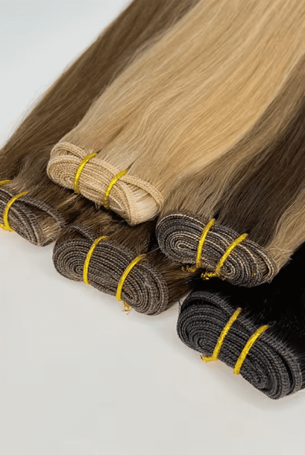 Machine Weft Hair Extensions Best Quality Cuticle Hair Double Drawn ...